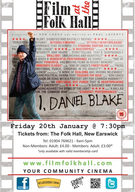 I, Daniel Blake film night – Film at the Folk Hall